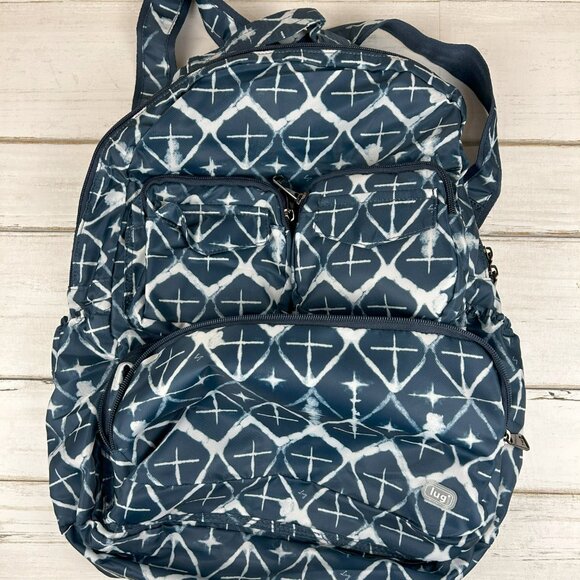lug | Bags | Lug Packables Puddle Jumper Backpack In Blue Diamond | Poshmark